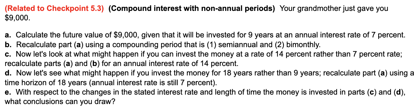 Solved (Related to Checkpoint 5.3) (Compound interest with | Chegg.com