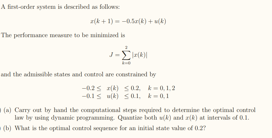 Solved A first-order system is described as | Chegg.com