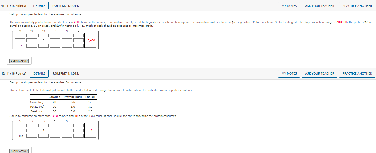 Solved Set up the simplex tableau for the exercise. Do not | Chegg.com