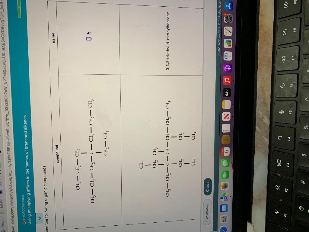 Solved O HYOROCARBONS Using multiplying affixes in the names | Chegg.com