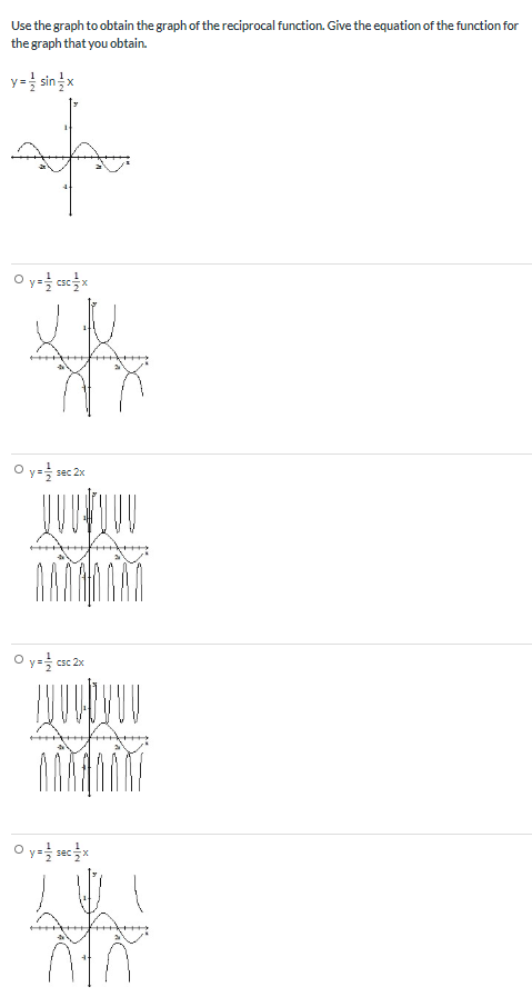 Solved Use the graph to obtain the graph of the reciprocal | Chegg.com