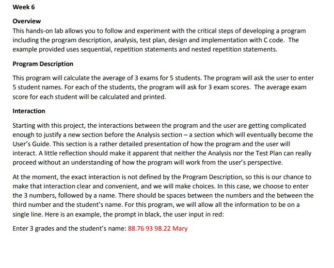 Week 6 Overview This hands-on lab allows you to | Chegg.com