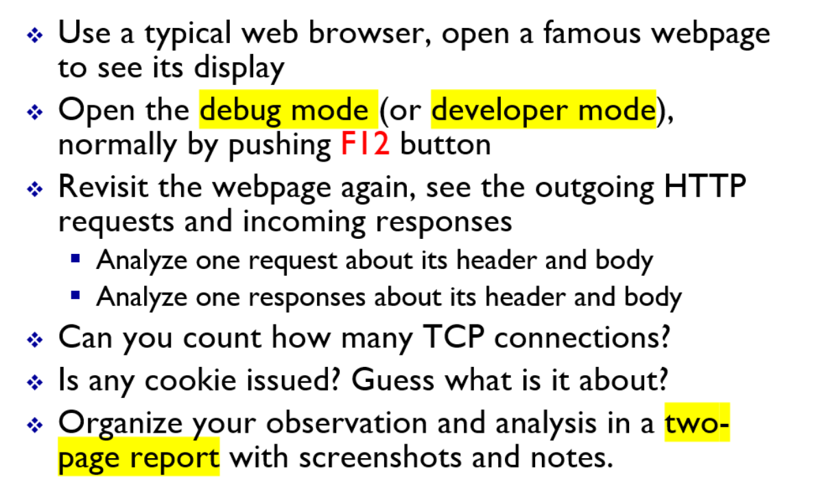 Solved * Use a typical web browser, open a famous webpage to | Chegg.com