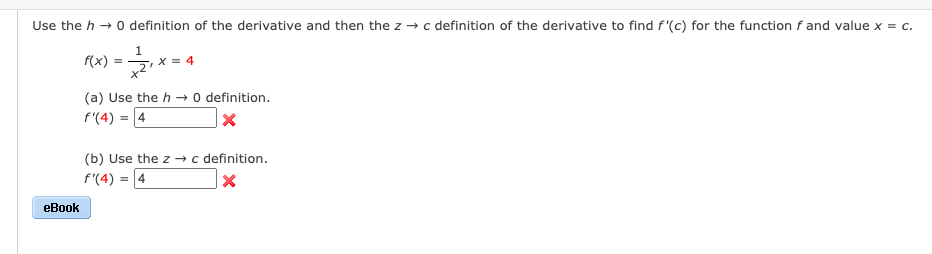 Solved Use the ho definition of the derivative and then the | Chegg.com