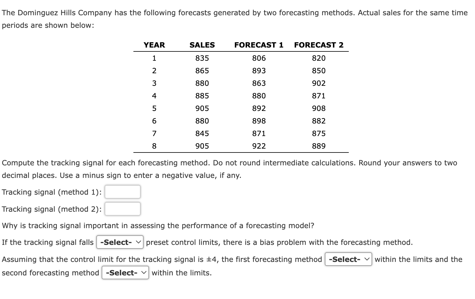 Solved The Dominguez Hills Company has the following | Chegg.com