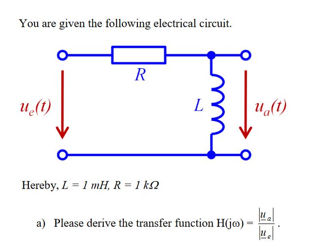 Solved You are given the following electrical circuit. | Chegg.com