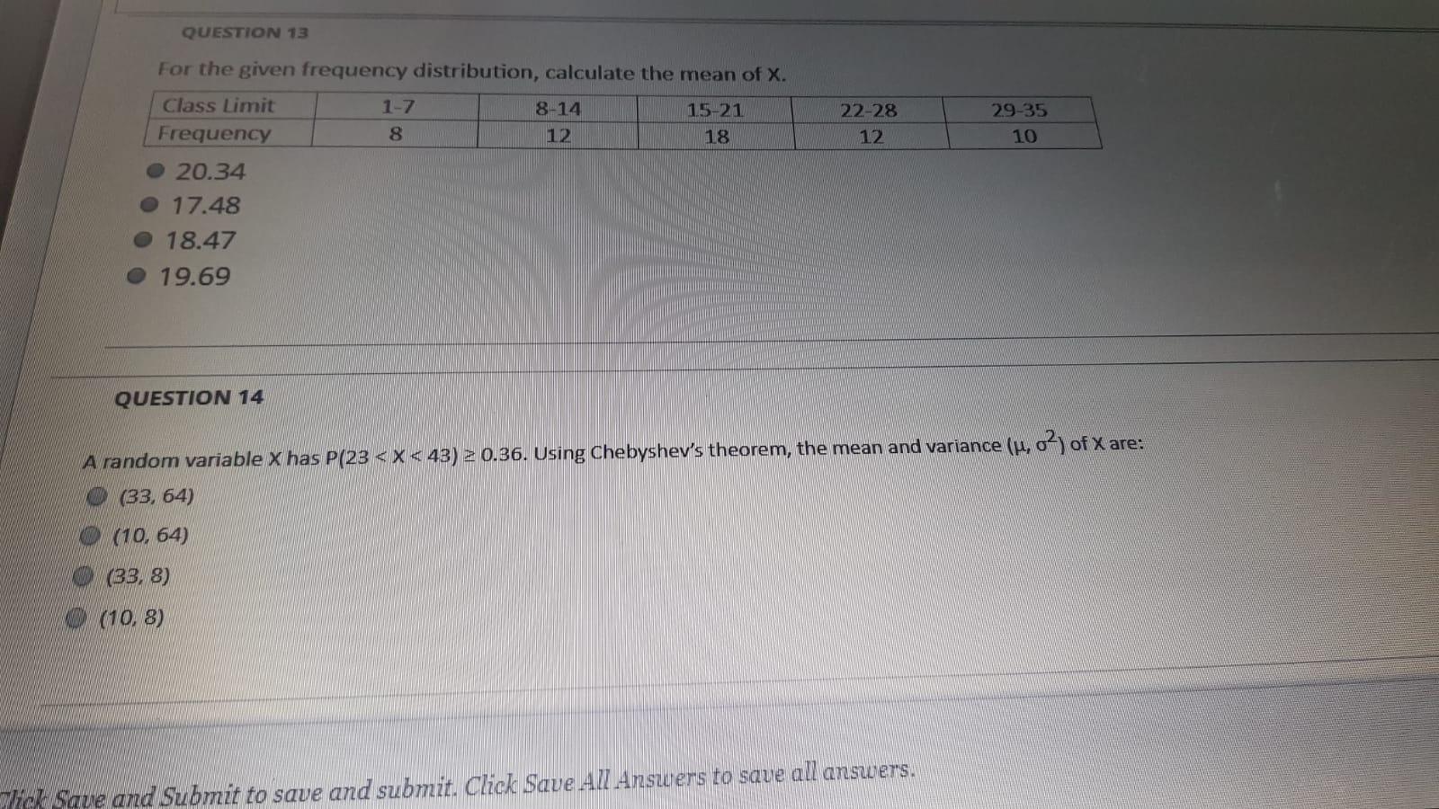 Solved QUESTION 13 For the given frequency distribution, | Chegg.com