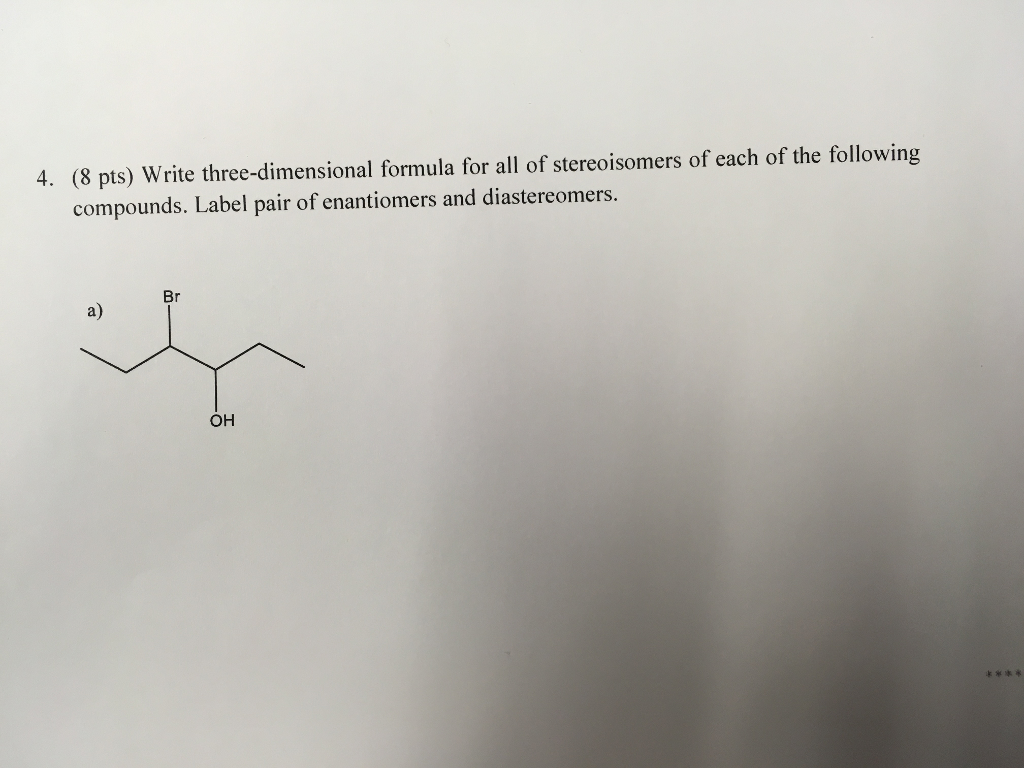 Solved write the three-dimensional formulah for all of | Chegg.com