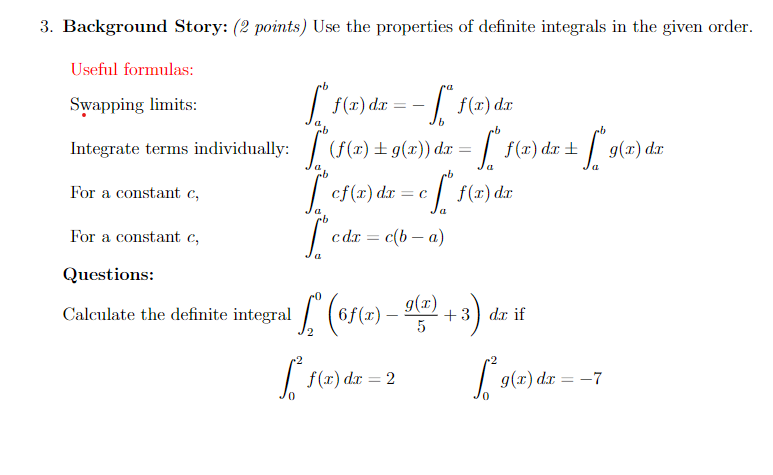 Solved 3. Background Story: (2 points) Use the properties of | Chegg.com