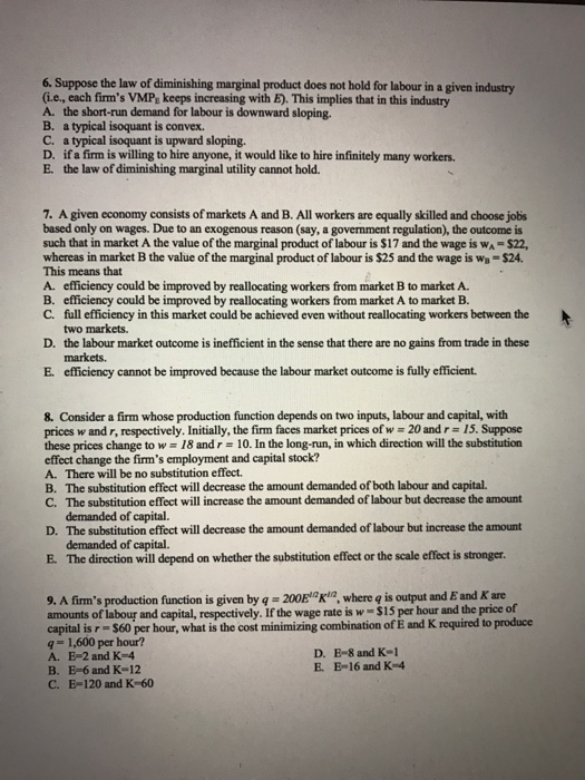 Solved PART II Multiple Choice (13 questions, 5 points each, | Chegg.com