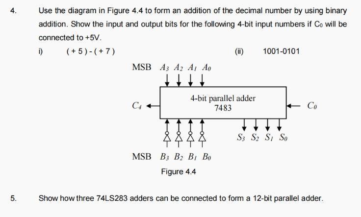 Solved Use the diagram in Figure 4.4 to form an addition of | Chegg.com
