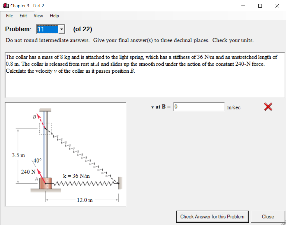 Solved Chapter 3 - Part 2 - x X File Edit View Help Problem: | Chegg.com