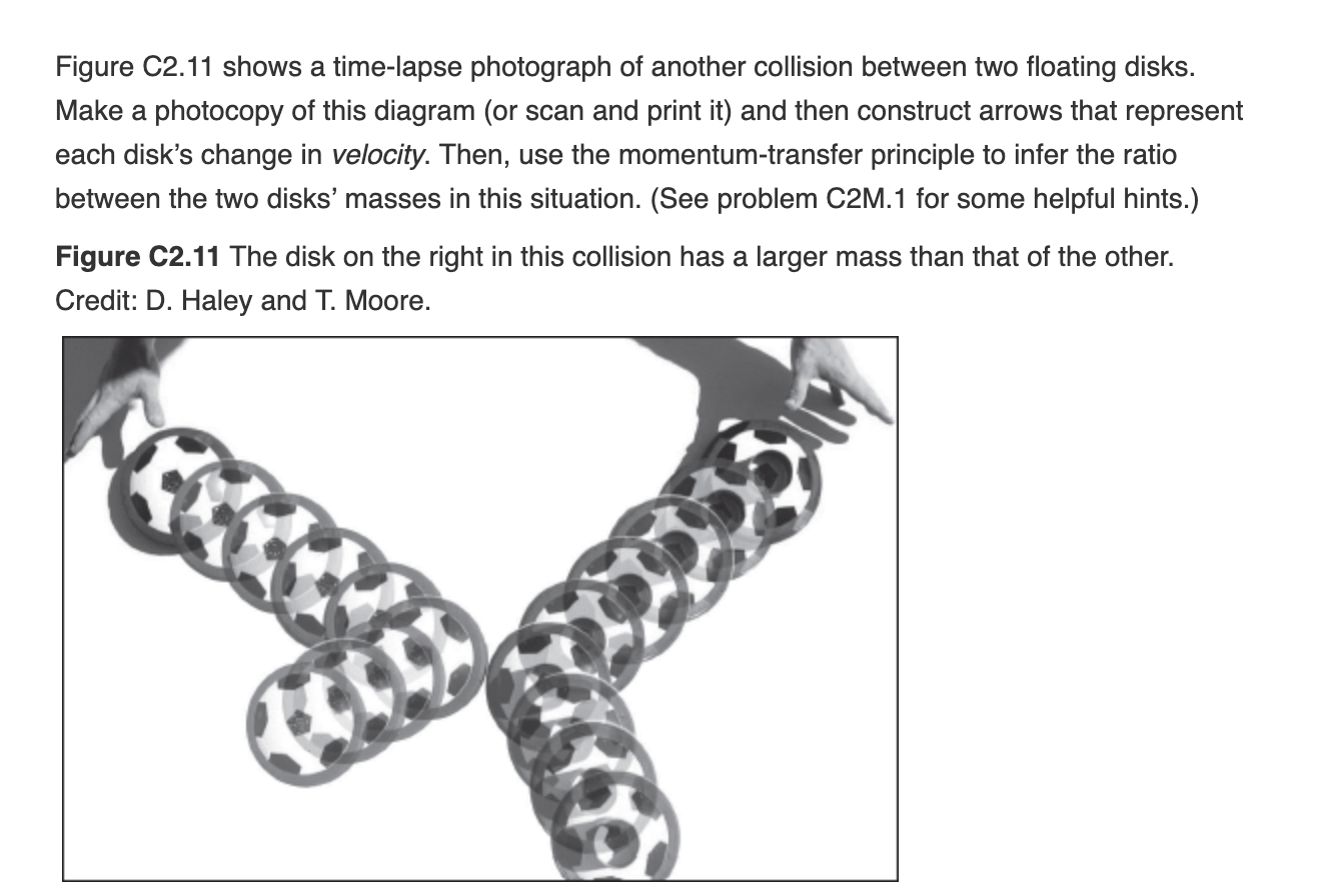 Solved Figure C2.11 shows a time-lapse photograph of another | Chegg.com