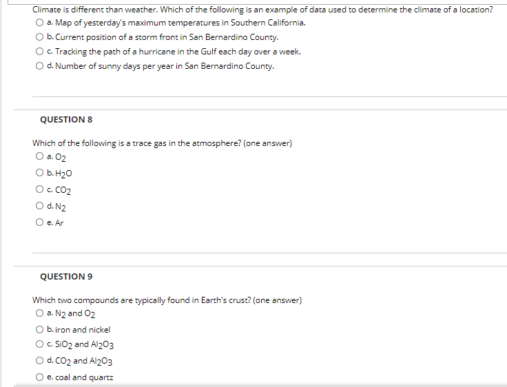 Solved Which of the following is true? (one answer) O | Chegg.com