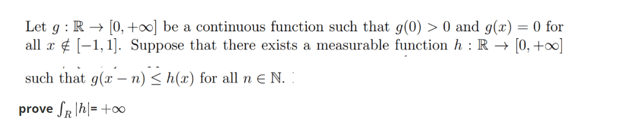 Solved Let g:R→[0,+∞] be a continuous function such that | Chegg.com
