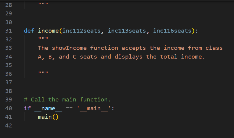 Solved Football Seating (VS Code Python)Three sections of | Chegg.com