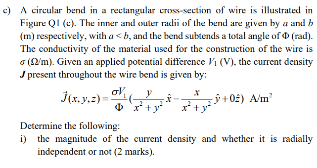 Solved A circular bend in a rectangular cross-section of | Chegg.com