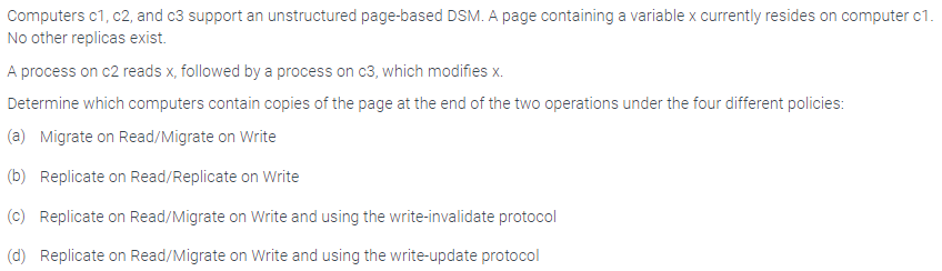 Solved Computers c1,c2, ﻿and c3 ﻿support an unstructured | Chegg.com