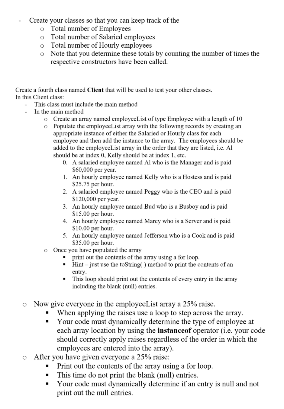 Solved TASK: You want to develop a Java program that will | Chegg.com