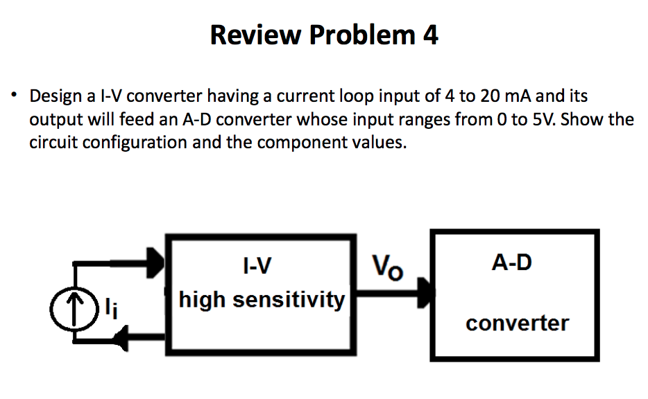 Solved Review Problem 3 . Design a grounded load V-I | Chegg.com