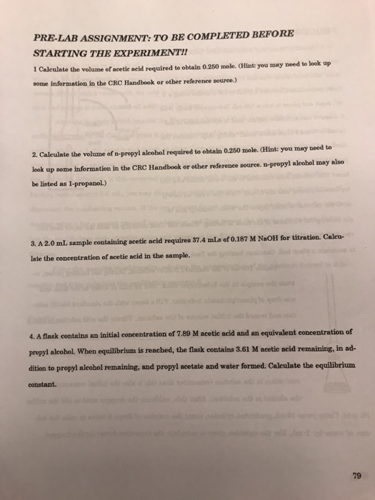 Solved PRE-LAB ASSIGNMENT: TO BE COMPLETED BEFORE STARTING | Chegg.com
