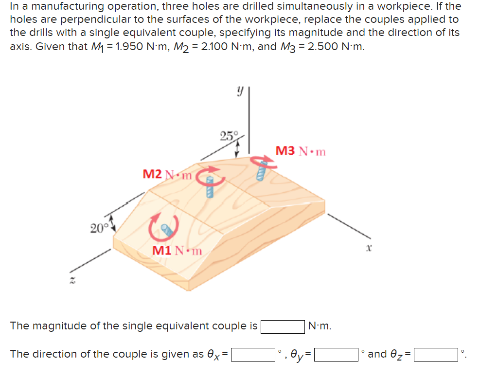 Solved In a manufacturing operation, three holes are drilled | Chegg.com