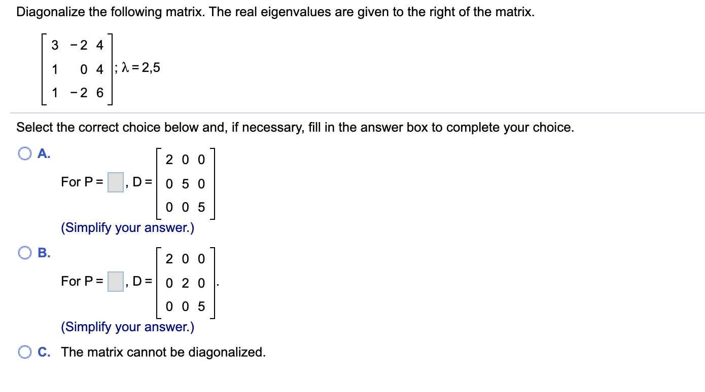 Solved 1 Use the factorization A = PDP to compute Ak, where | Chegg.com