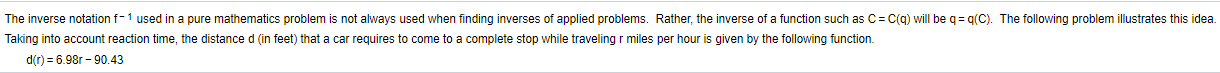 The inverse notation f-1 used in a pure mathematics | Chegg.com