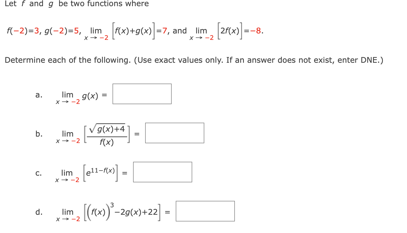 Solved Let f and g be two functions where | Chegg.com