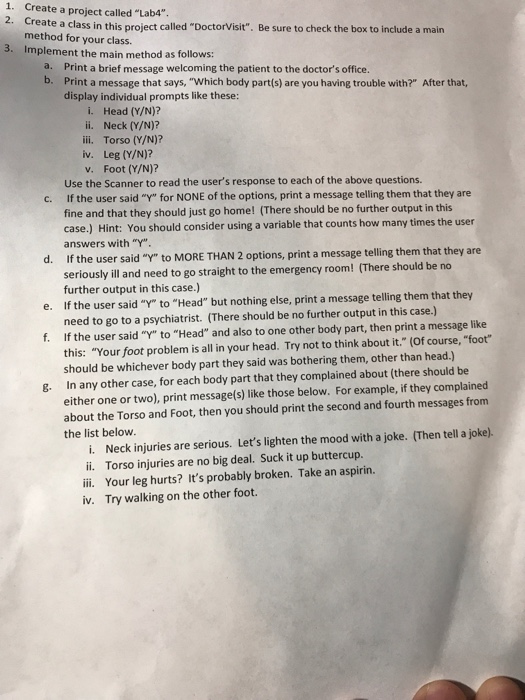 Solved Create A Project Called Lab4 Create A Class In 