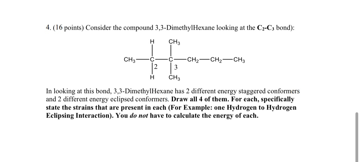Solved (16 ﻿points) ﻿Consider the compound | Chegg.com