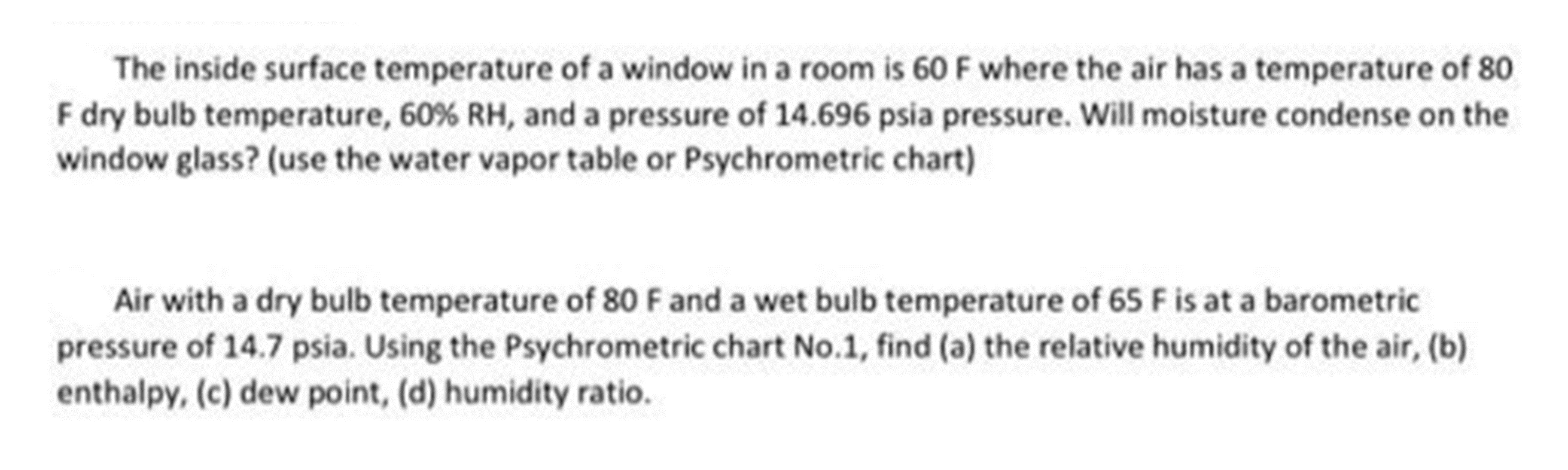 Solved The inside surface temperature of a window in a room | Chegg.com