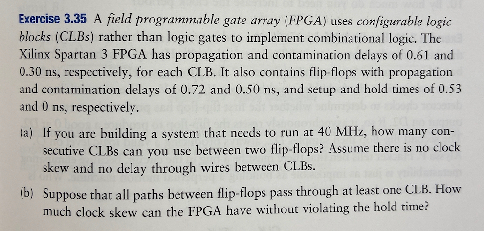 Solved Exercise 3.35 A field programmable gate array (FPGA) | Chegg.com