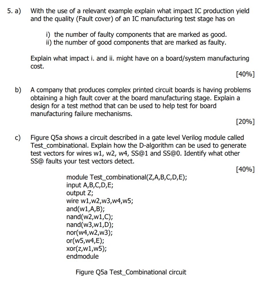 5. a) With the use of a relevant example explain what | Chegg.com
