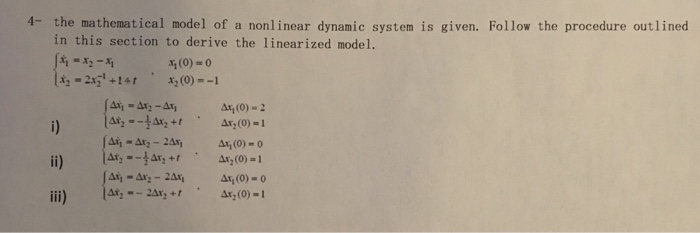 The mathematical model of a nonlinear dynamic system | Chegg.com