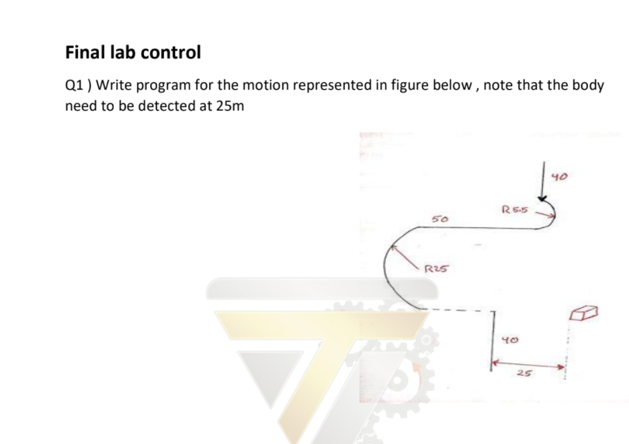 Final lab control Q1) Write program for the motion | Chegg.com