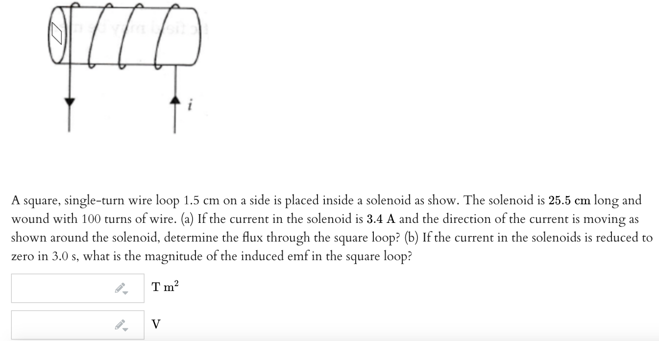 Solved que A square, single-turn wire loop 1.5 cm on a side | Chegg.com
