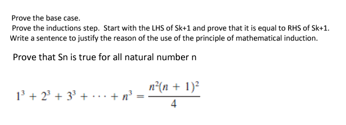 Solved Prove the base case. Prove the inductions step. Start | Chegg.com