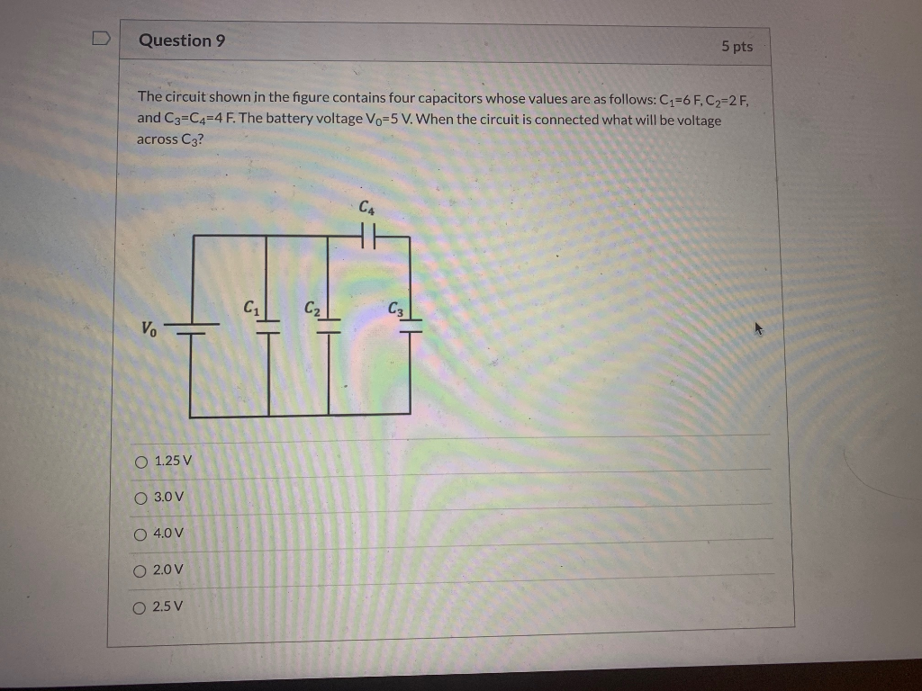 Solved Question 9 5 pts The circuit shown in the figure | Chegg.com