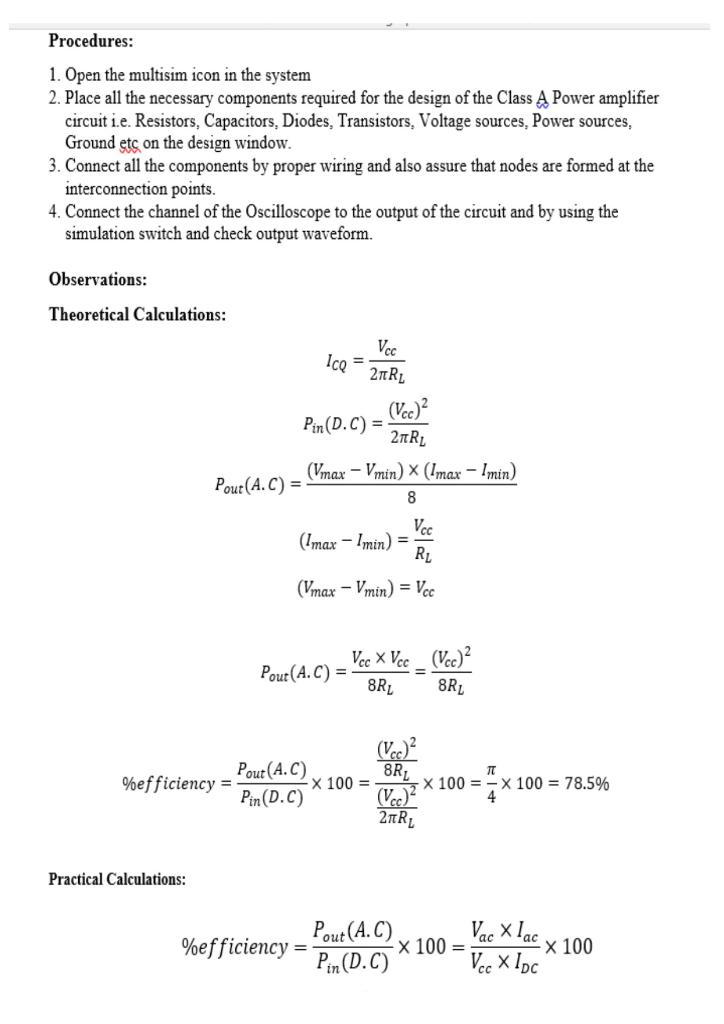 Solved CIRCUIT DIAGRAM A. Complementary Symmetry Class B | Chegg.com