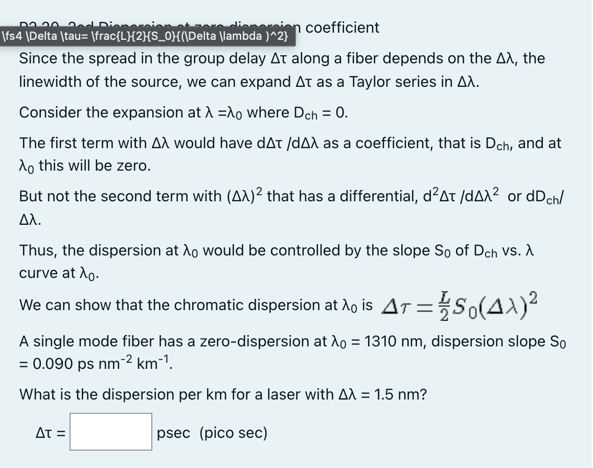 Solved ܘܟܟܩ n coefficient \fs4 \Delta \tau= | Chegg.com