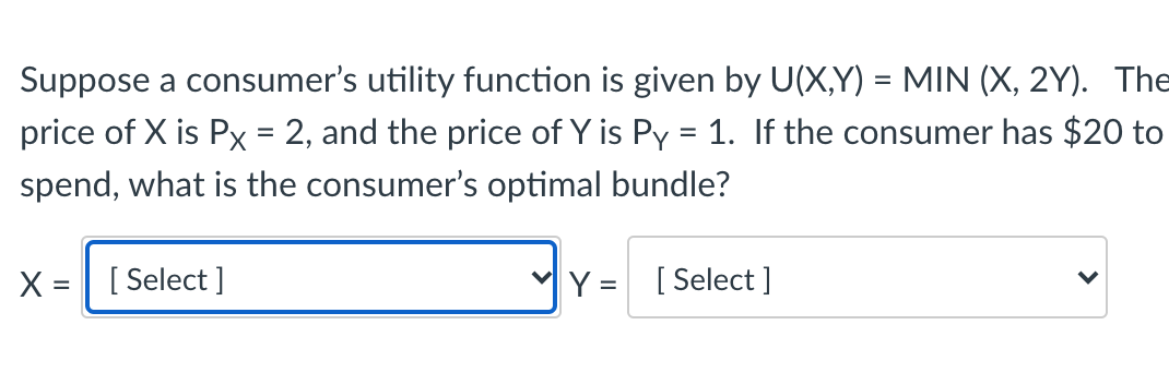 Solved Suppose a consumer's utility function is given by | Chegg.com