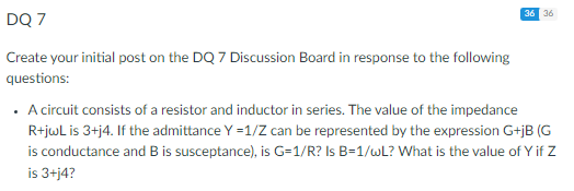 Solved Create your initial post on the DQ 7 Discussion Board | Chegg.com