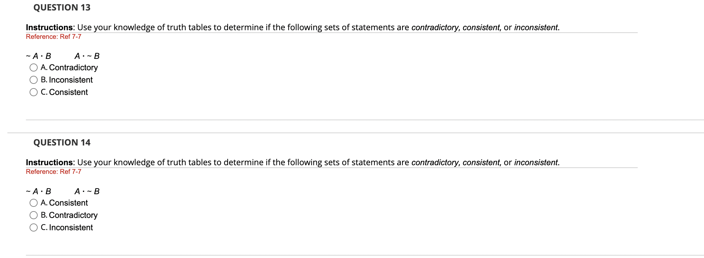 Instructions: Use your knowledge of truth tables to | Chegg.com