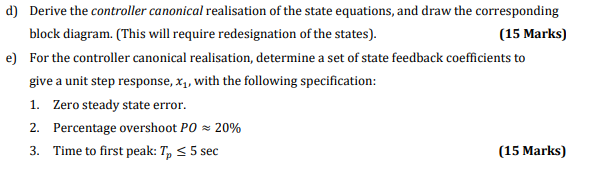 Solved Third Order State Space System The primitive | Chegg.com