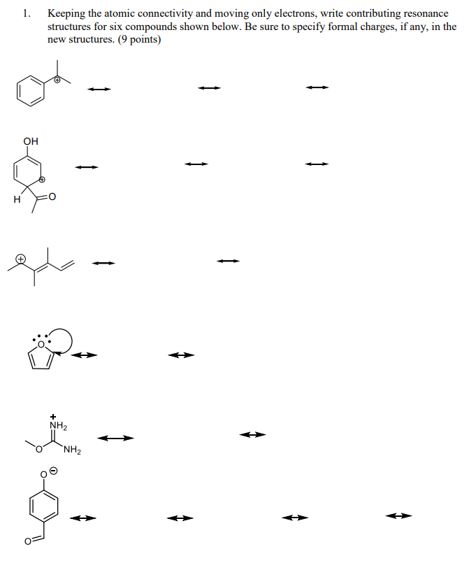 Solved 1. Keeping the atomic connectivity and moving only | Chegg.com