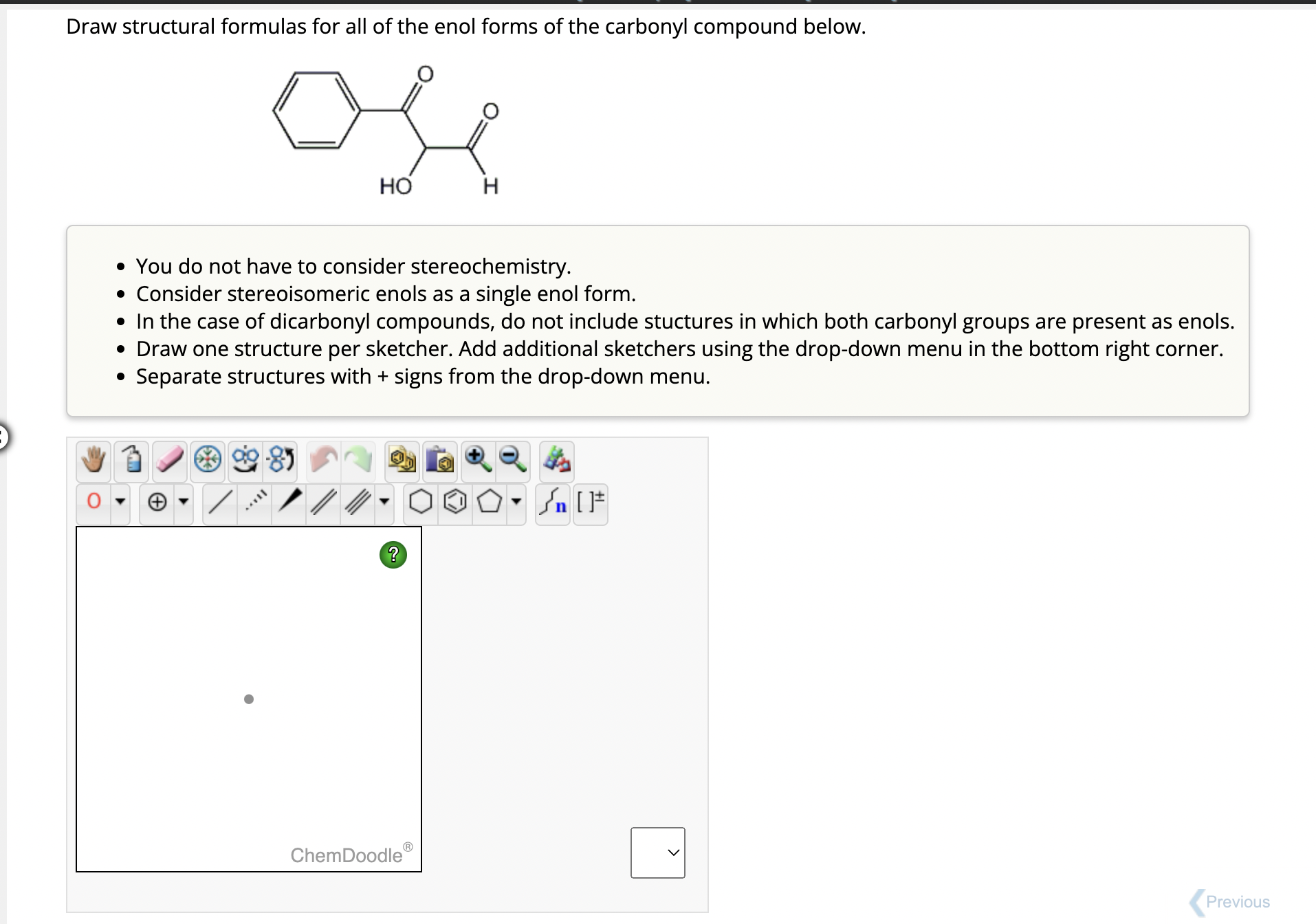 Solved Draw structural formulas for all of the enol forms of | Chegg.com