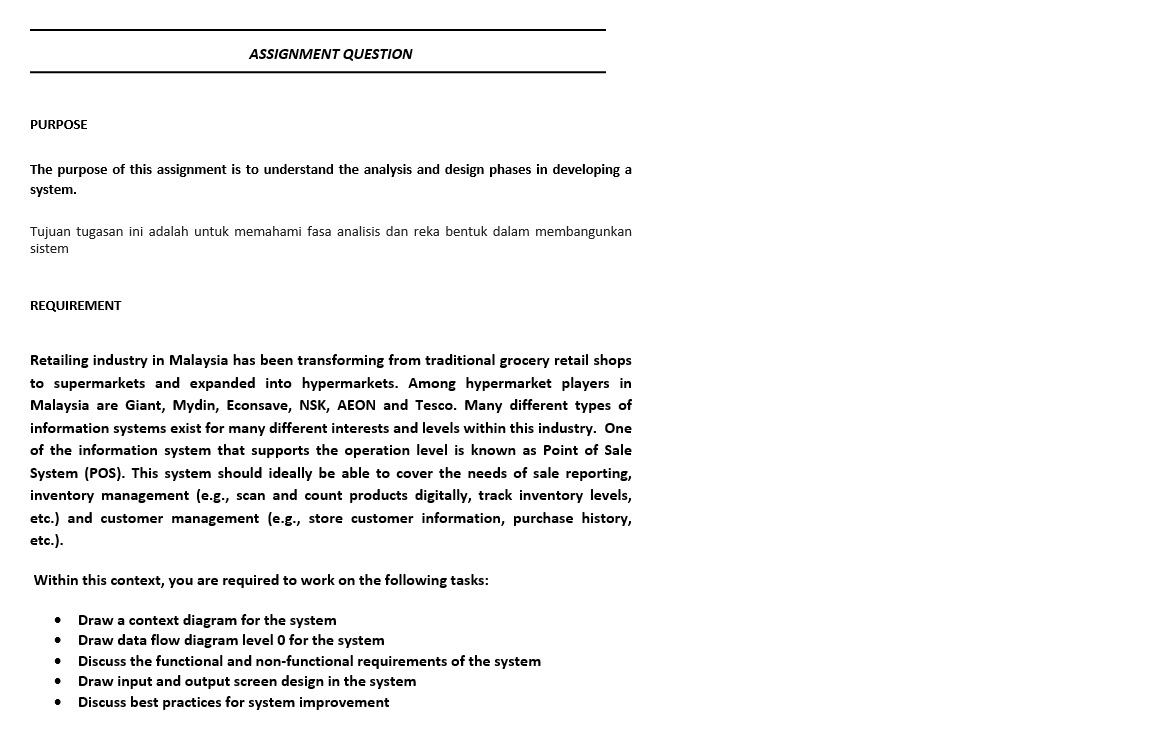 ASSIGNMENT QUESTION PURPOSE The purpose of this | Chegg.com