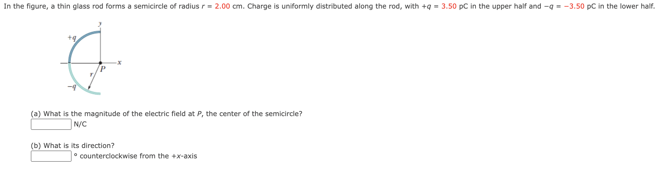 Solved (a) What is the magnitude of the electric field at P, | Chegg.com