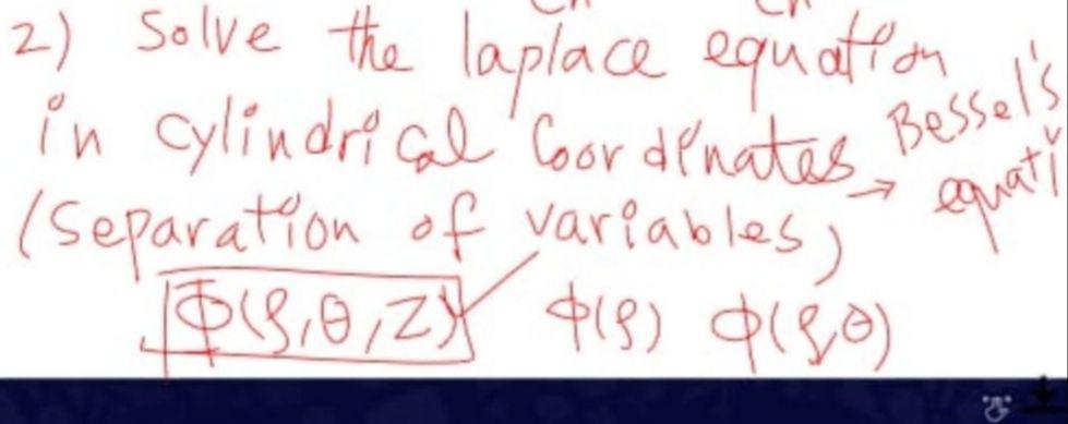 Solved 2) solve the laplace equation in cylindrical | Chegg.com